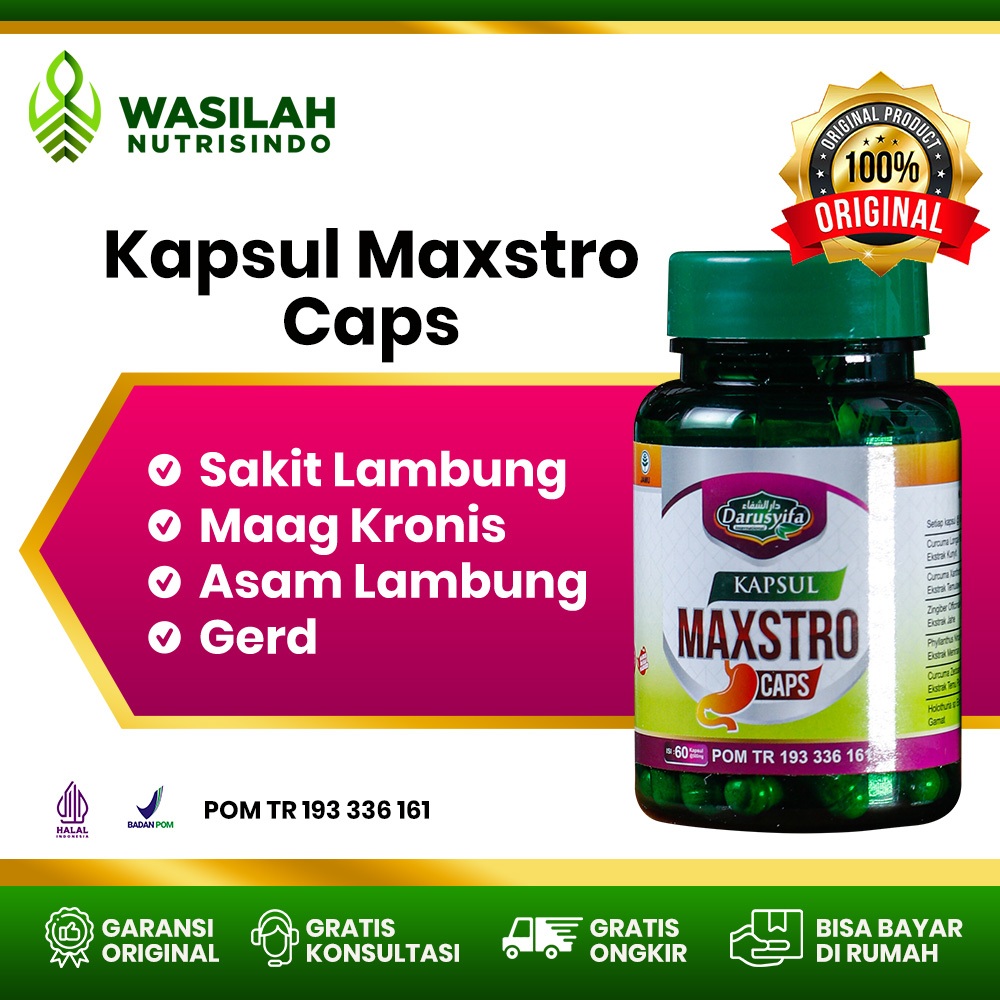 Kapsul Maxstro Darusyifa Maag Asam Lambung Dan Gerd 60 Kapsul Obat ...