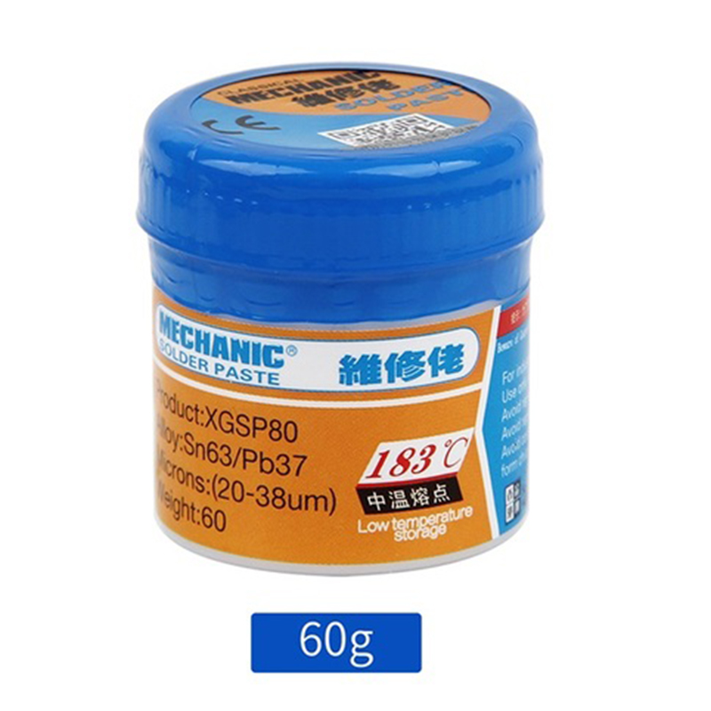 MECHANIC Solder Tin Paste Medium Temperature 183℃ Melting Point Welding Flux Soldering Cream ...