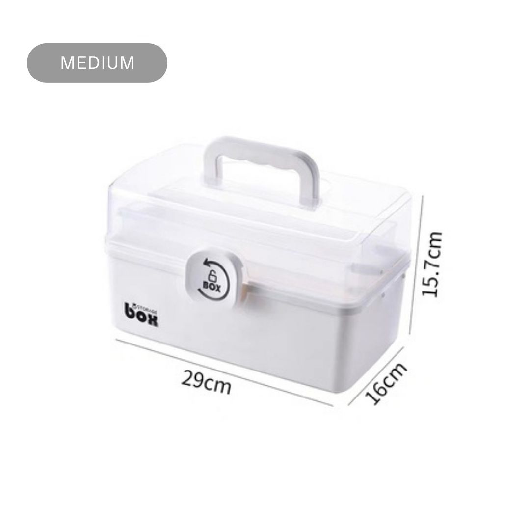 First Aid Box Home Medicine 3 Tier Box Tool Box Multipurpose Emergency ...