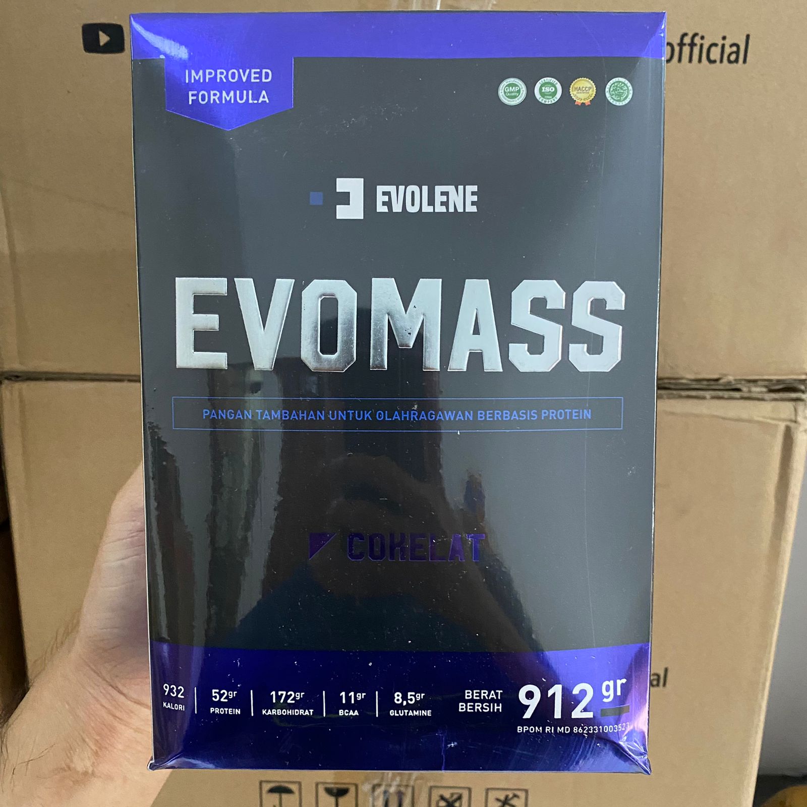 EVOLENE EVOMASS 2lbs 2lb 912 Gram EVO MASS Mass Gainer Susu Penambah Berat Badan Suplemen ...