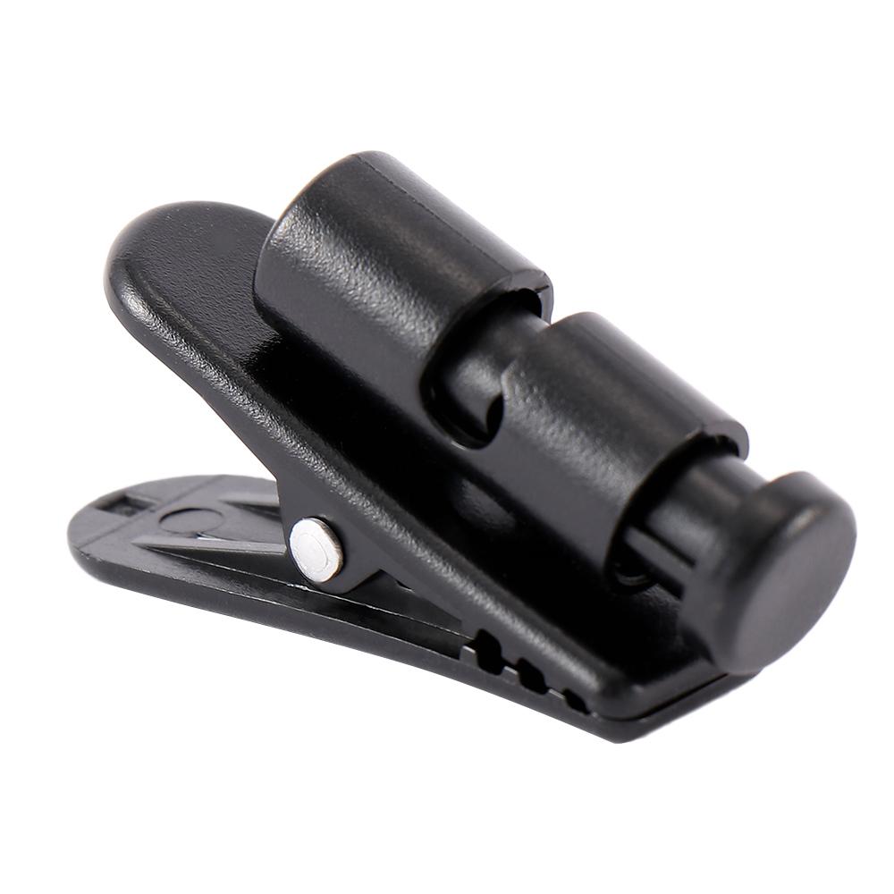 Black Rotatable Lapel Collar Mount Universal Headphone Cord Clips Wire ...