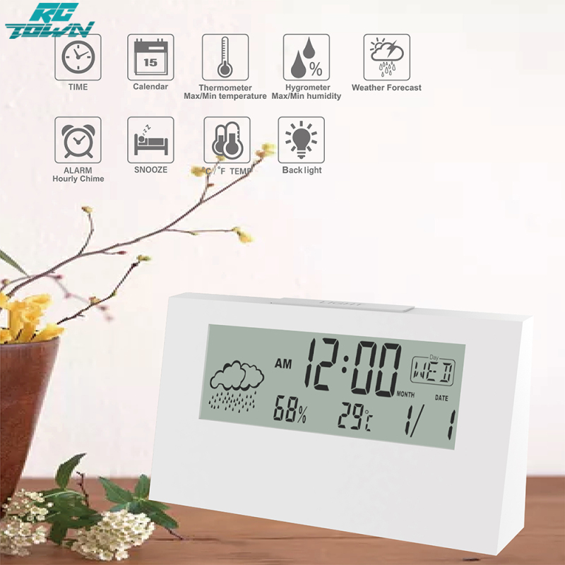 Electric Lcd Desk Alarm Clock With Calendar Digital Temperature ...