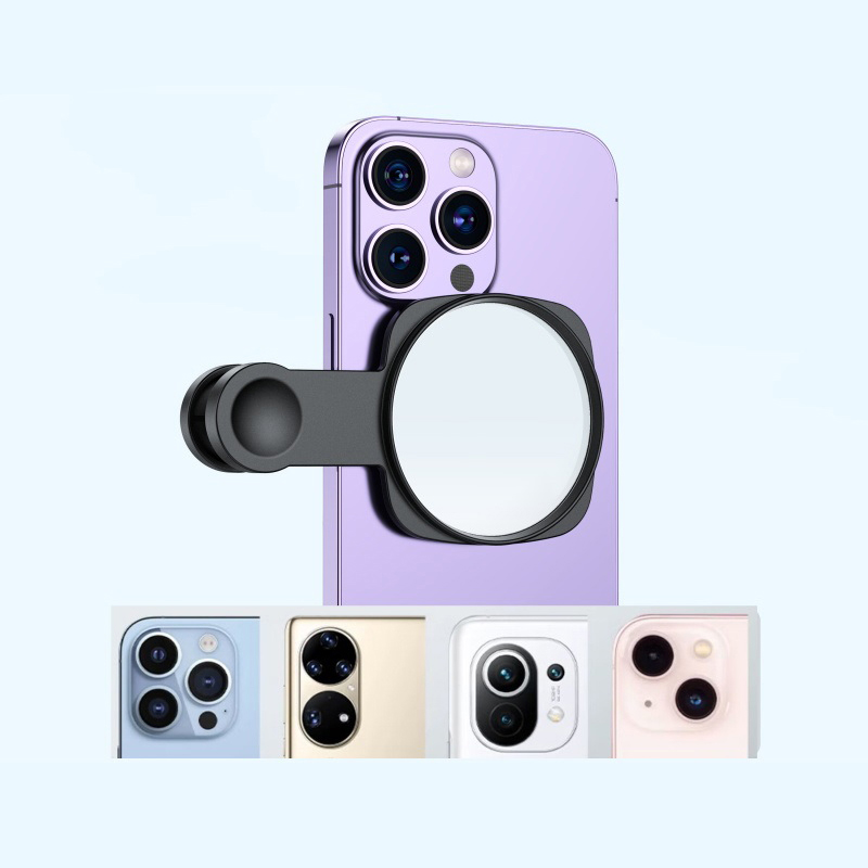Smartphone Camera Mirror Reflection Clip Kit Portable Mobile Phone Camera Mirror Clip With ...