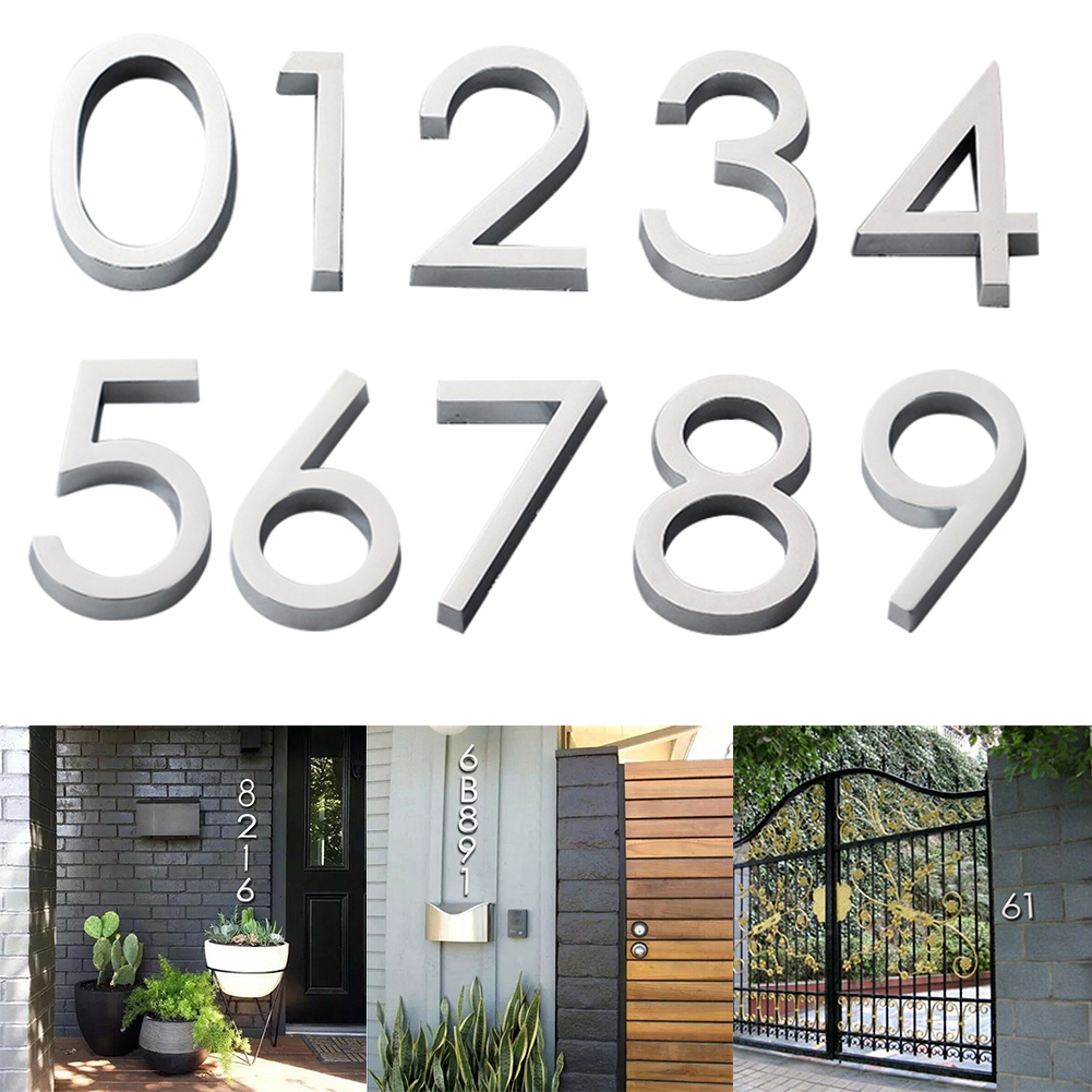 Number 3d House Number Sticker Self Adhesive Door Plate Sign Outdoor ...