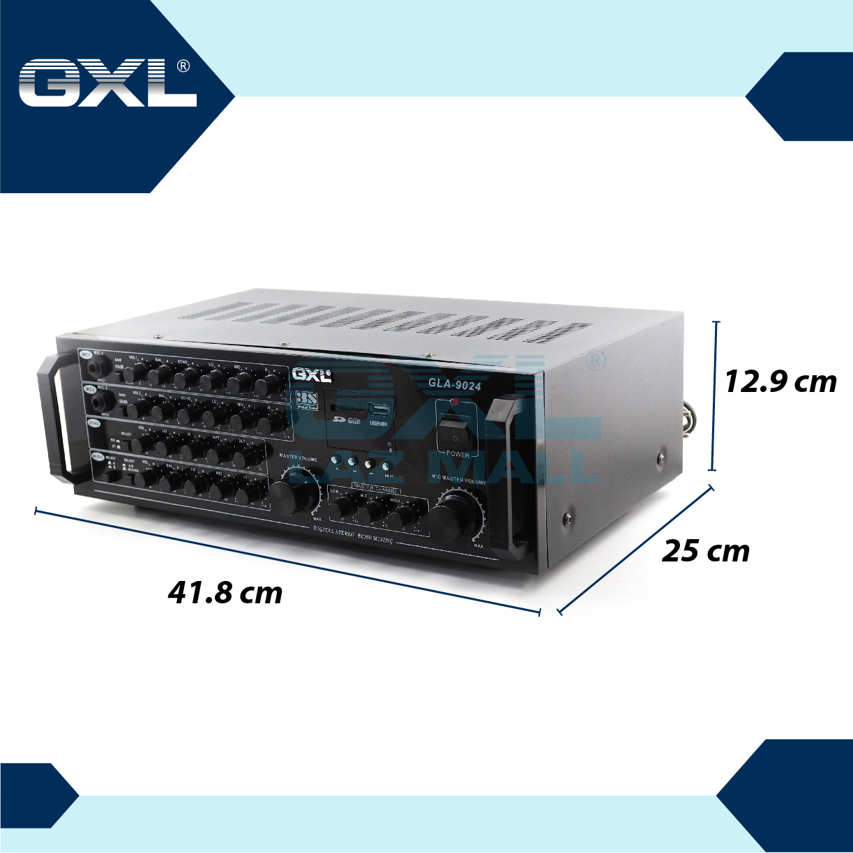 GXL เพาเวอร์ปแอมป์ รุ่น GLA-9024New (BT) กำลังขับ 100Wx2 คาราโอเกะ ...