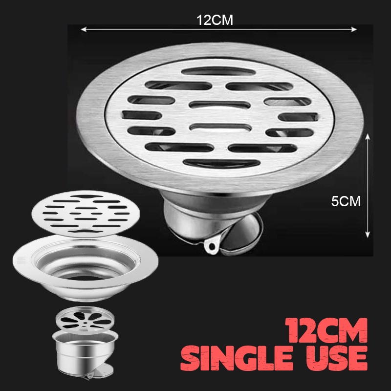 Stainless Steel Floor Trap Cover Toilet Washing Machine Drain Cover ...