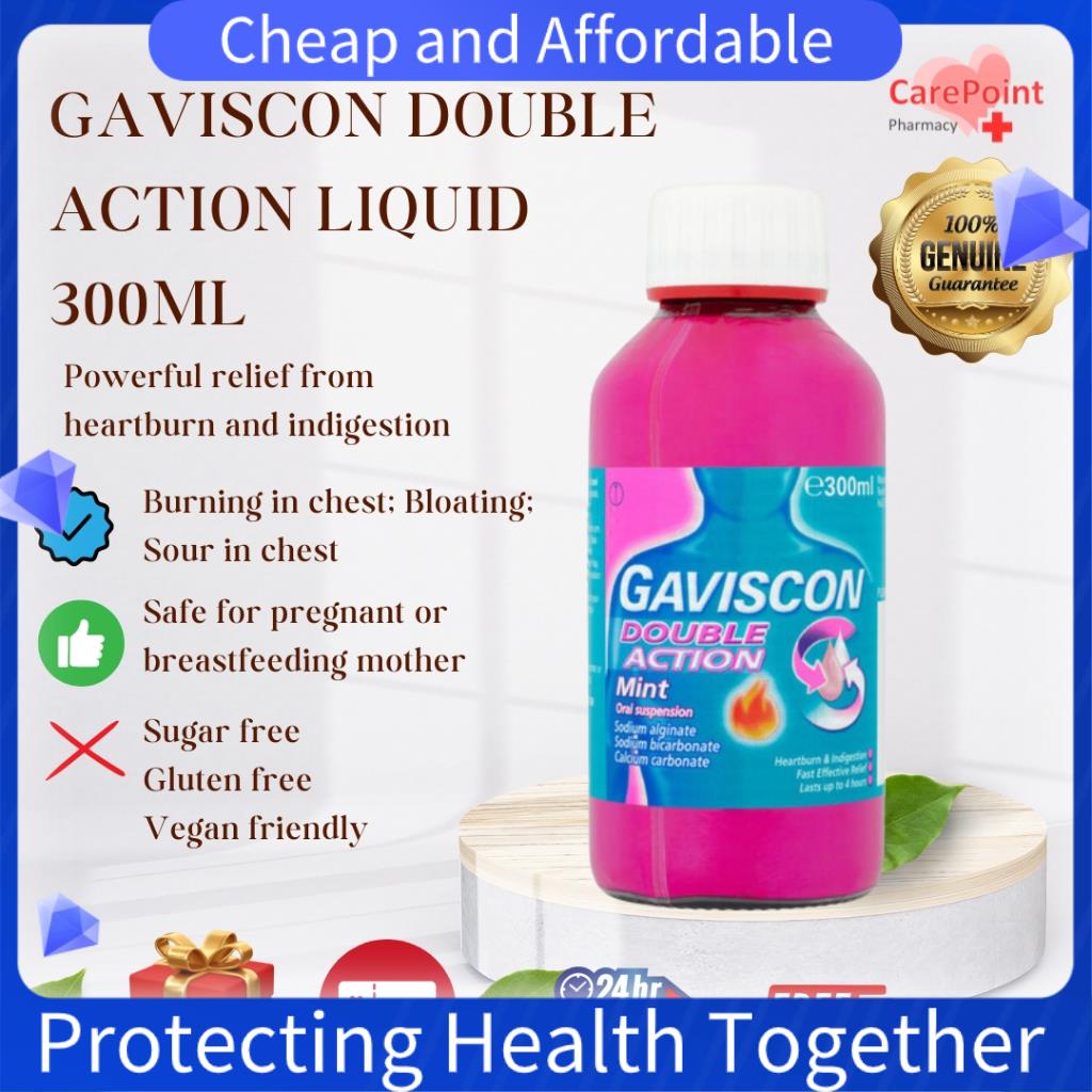 health Gaviscon Double Action Liquid Bottle 300ml (Fast relief from ...