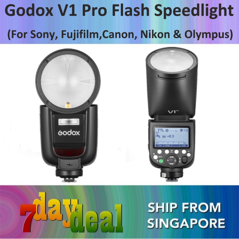 Godox V1Pro TTL On-Camera Round Flash Speedlight (V1 Pro) | Lazada Singapore