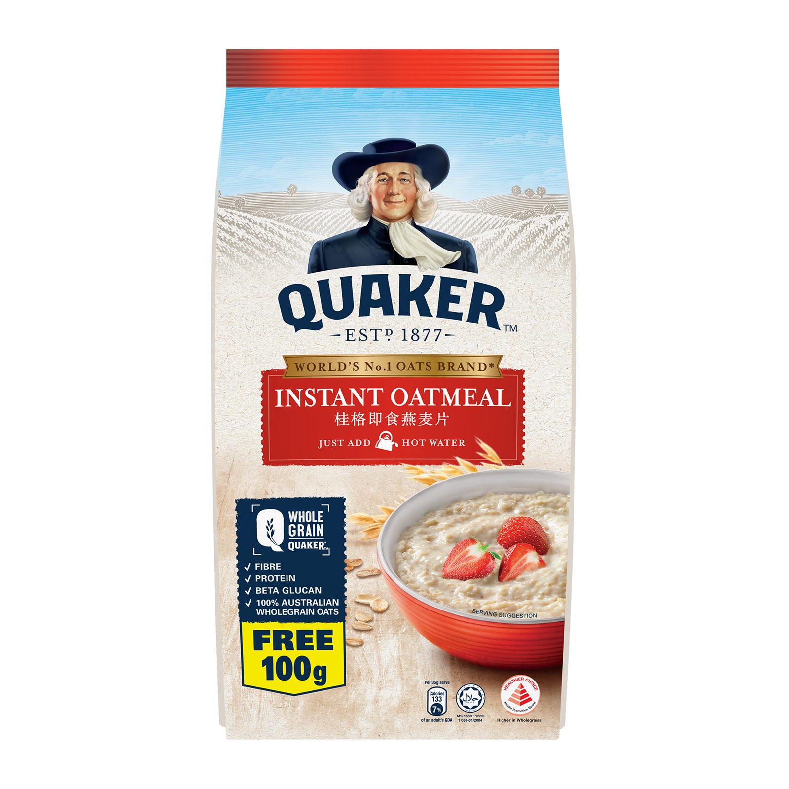 Quaker Oats Instant Oatmeal 800g + 100g (Refill Pack) | Lazada Singapore