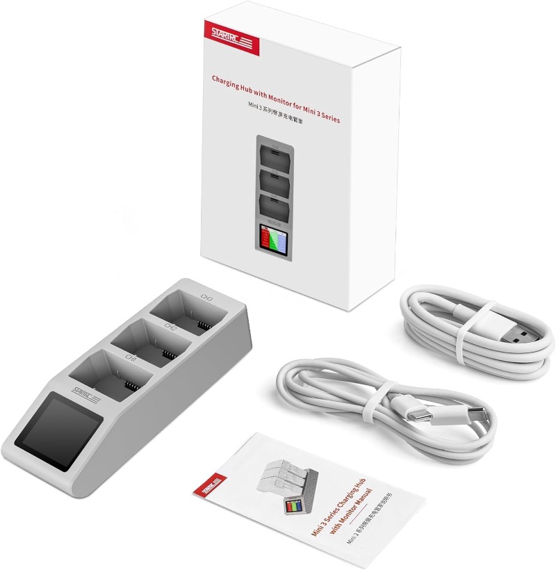 STARTRC Mini 4 Pro LCD Battery Charger for DJI Mini 4 Pro/Mini 3 Pro ...