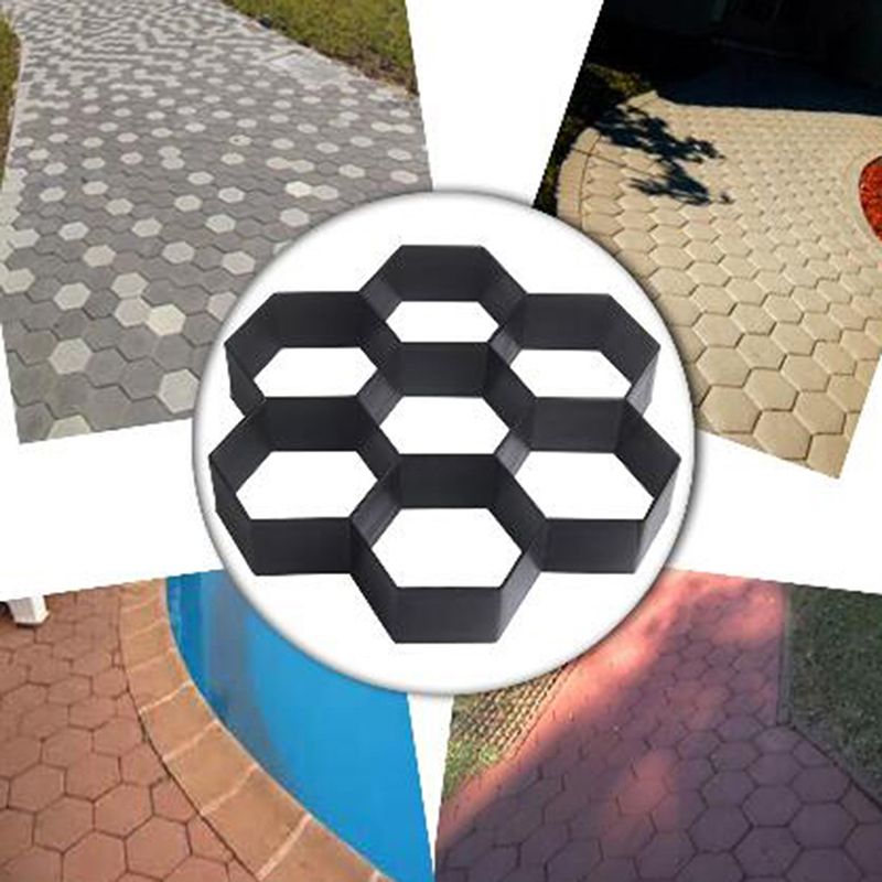 Garden concrete molds paving brick For DIY Plastic Path Maker Mold ...