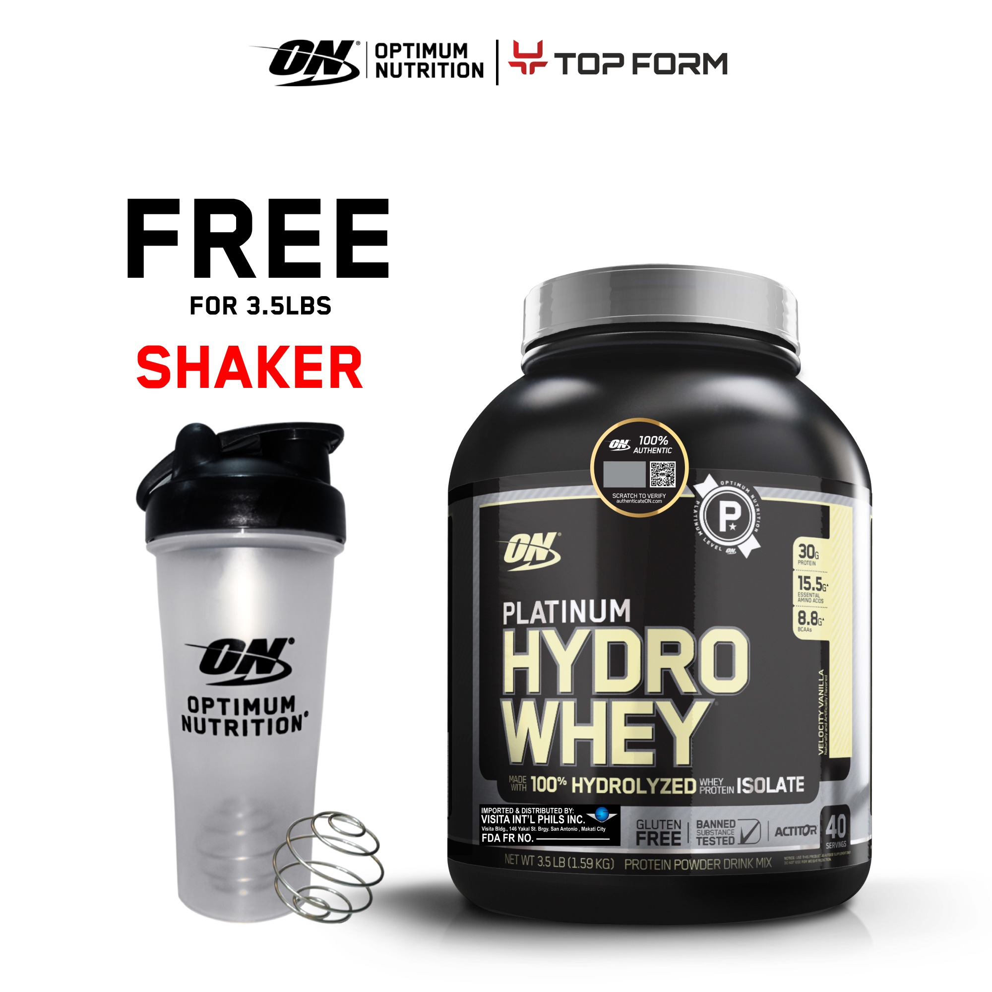 Optimum Nutrition Hydro Whey, ON Platinum Hydrowhey Whey Protein, 3 ...
