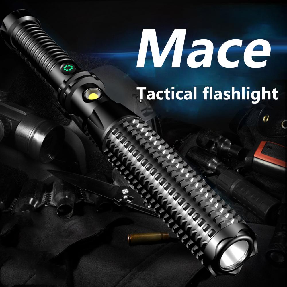 Outdoor Self Defense Led Flashlight Focusable Bat Tactical Batons Lamp ...