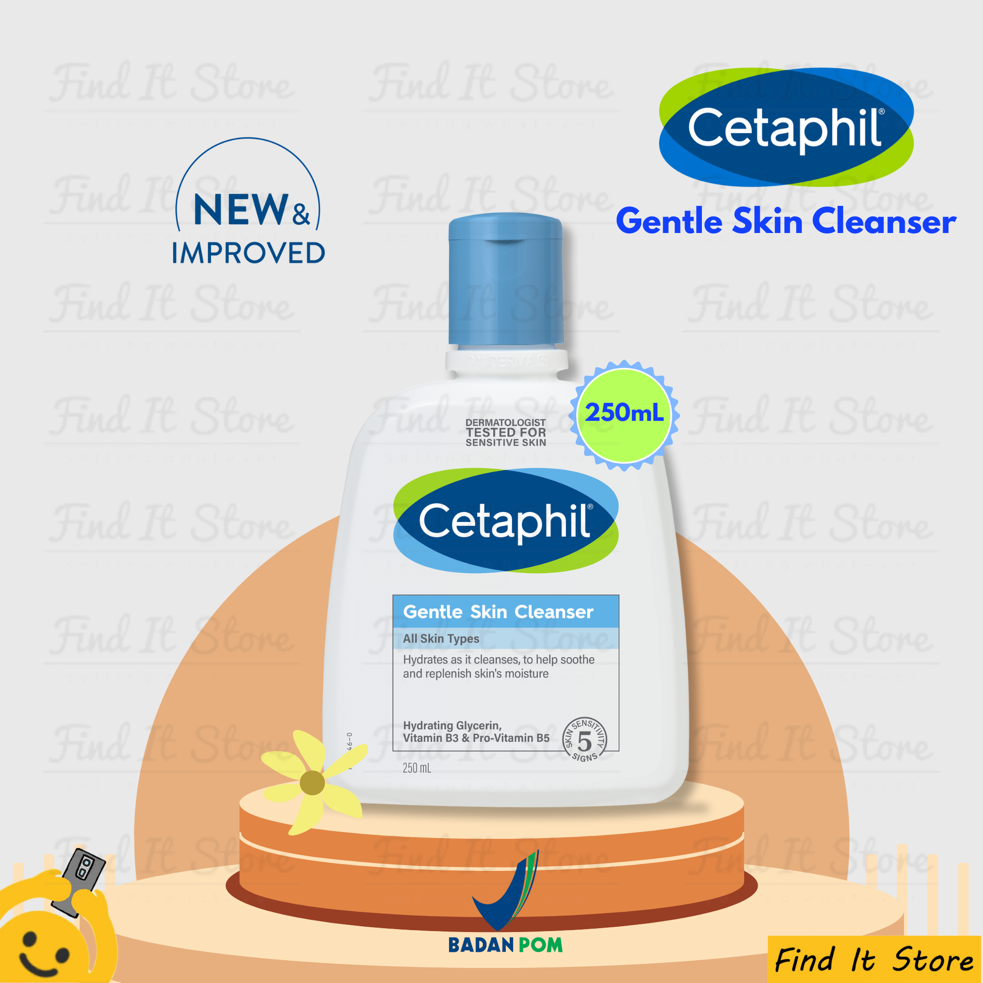 Cetaphil Gentle Skin Cleanser Sabun Cuci Muka 59ml 125ml 250ml BPOM ...