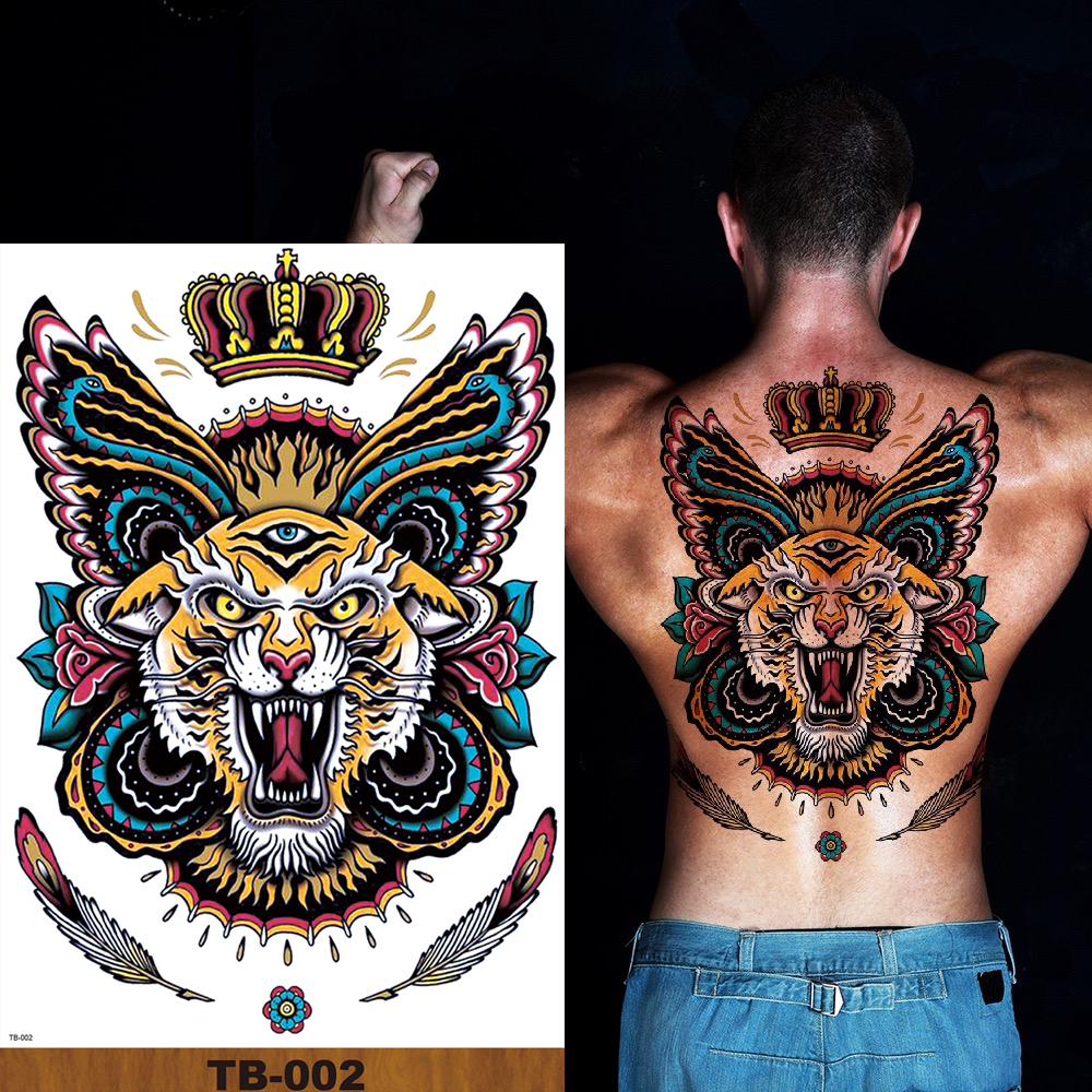 Large Full Back Temporary Tattoo Sticker Man Woman Girl Body Flower ...