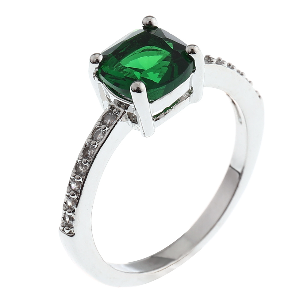 【TechTrove】Fashion Desgin Ring Big Square Sky Blue Stone Rings Women ...