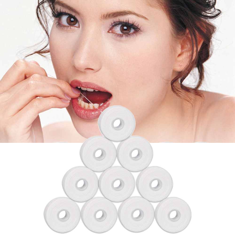 NEW 【Unique features】10 Rolls 50m Flosser Oral Hygiene Teeth ing Wax ...
