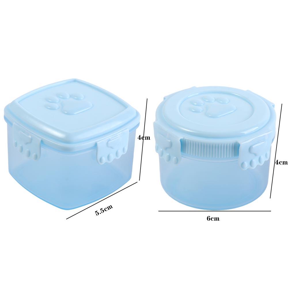 Portable Plastic Sauce Box Cat Paw Pattern Lid Sealed Sauce Container ...