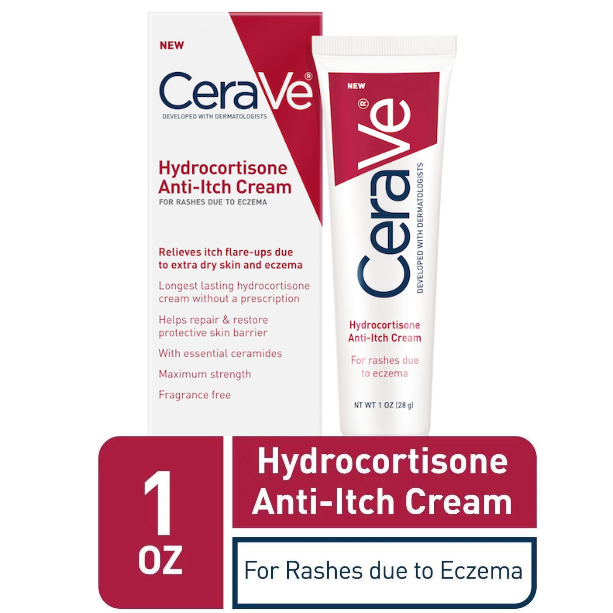 CeraVe Anti Itch Cream for Eczema, Itch Relief & Dry Skin 1oz | Lazada ...