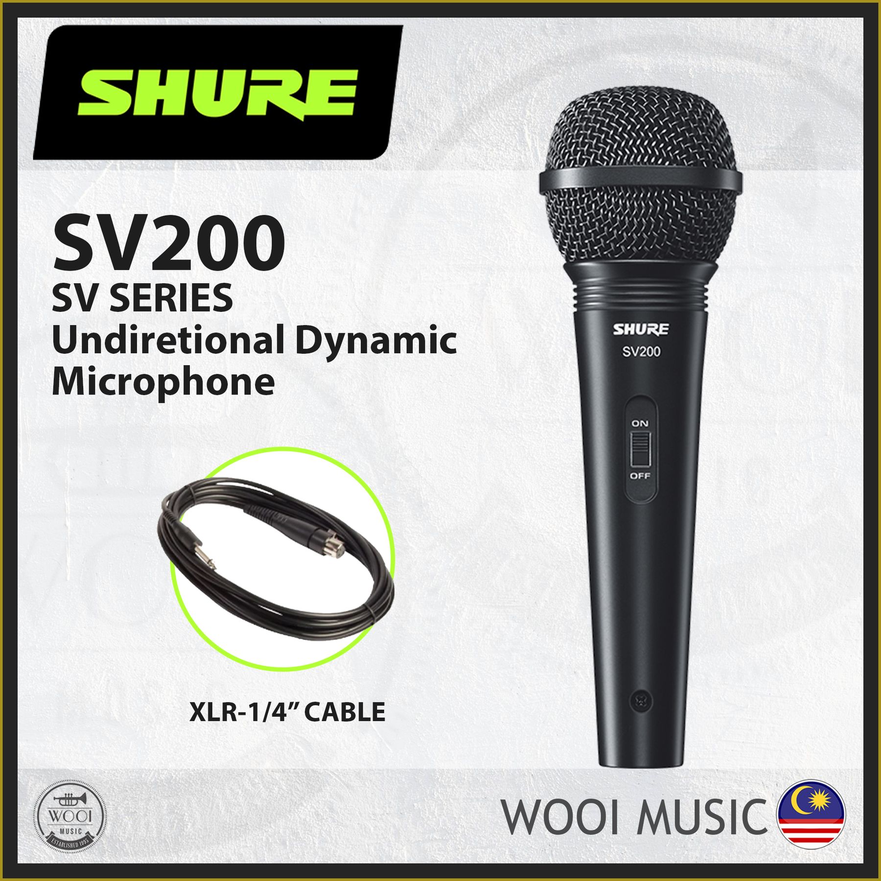 Shure SV200 SV Series Unidirectional Dynamic Vocal Microphone | Lazada