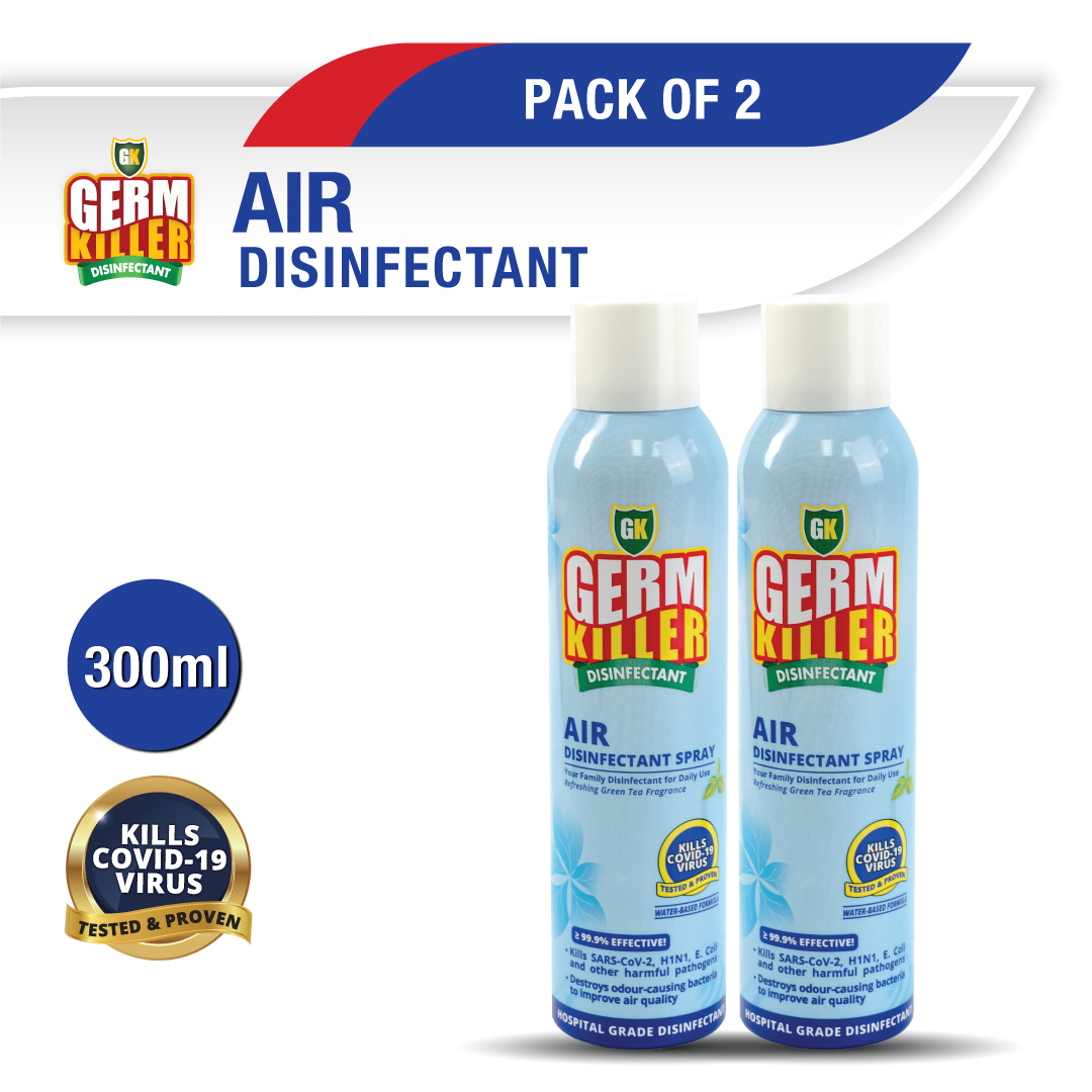 [TWIN PACK] GermKiller GK Air™ Disinfectant Spray (300ml) [Kills up to ...