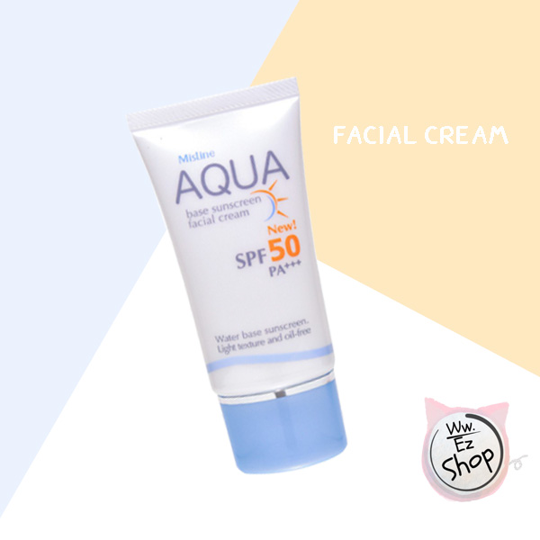 Mistine Aqua Base Sunscreen Facial Cream SPF 50 PA+++ & Sunscreen Body ...