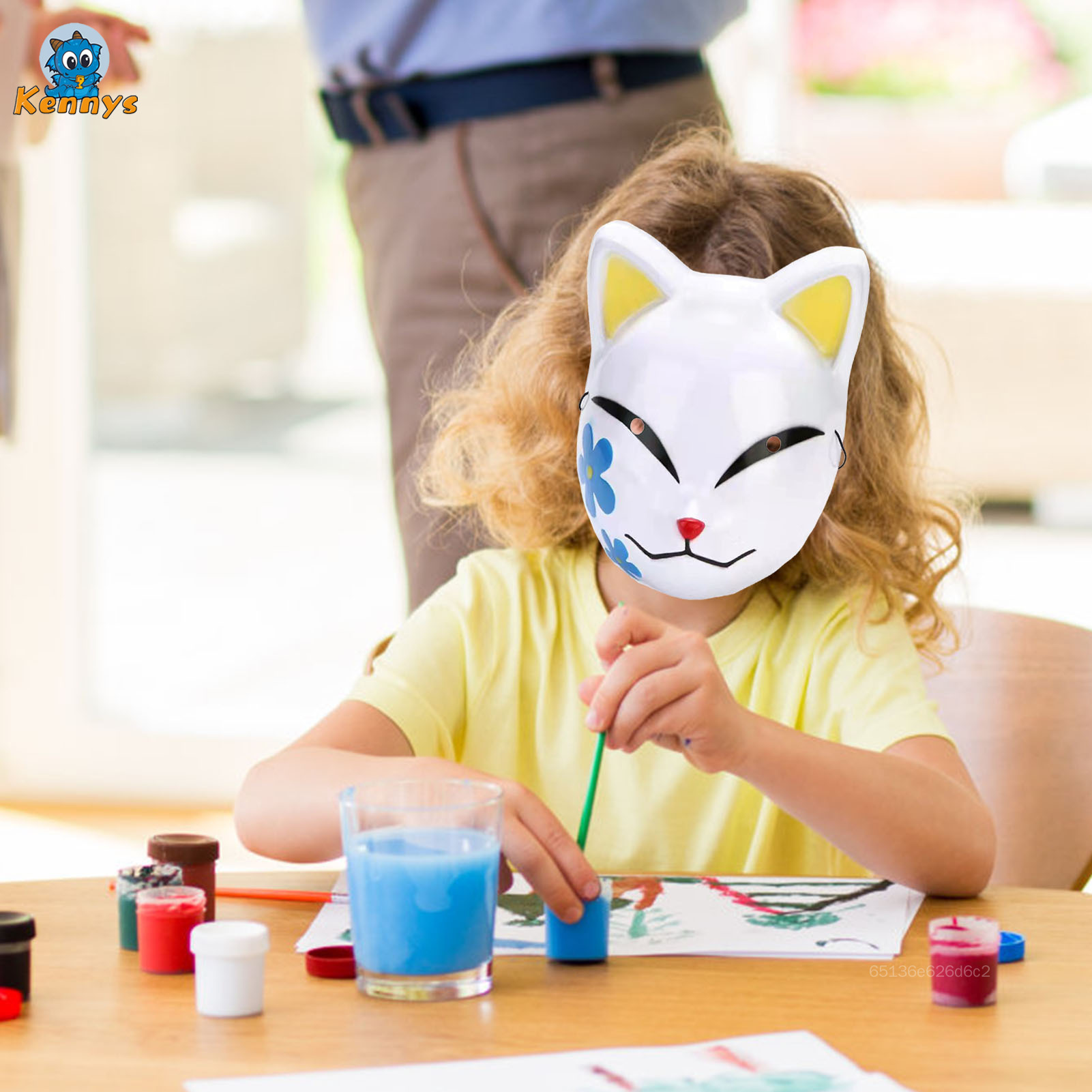 Kennys Cosplay Fox Mask Japanese Anime Realistic Animal Full Face Mask ...