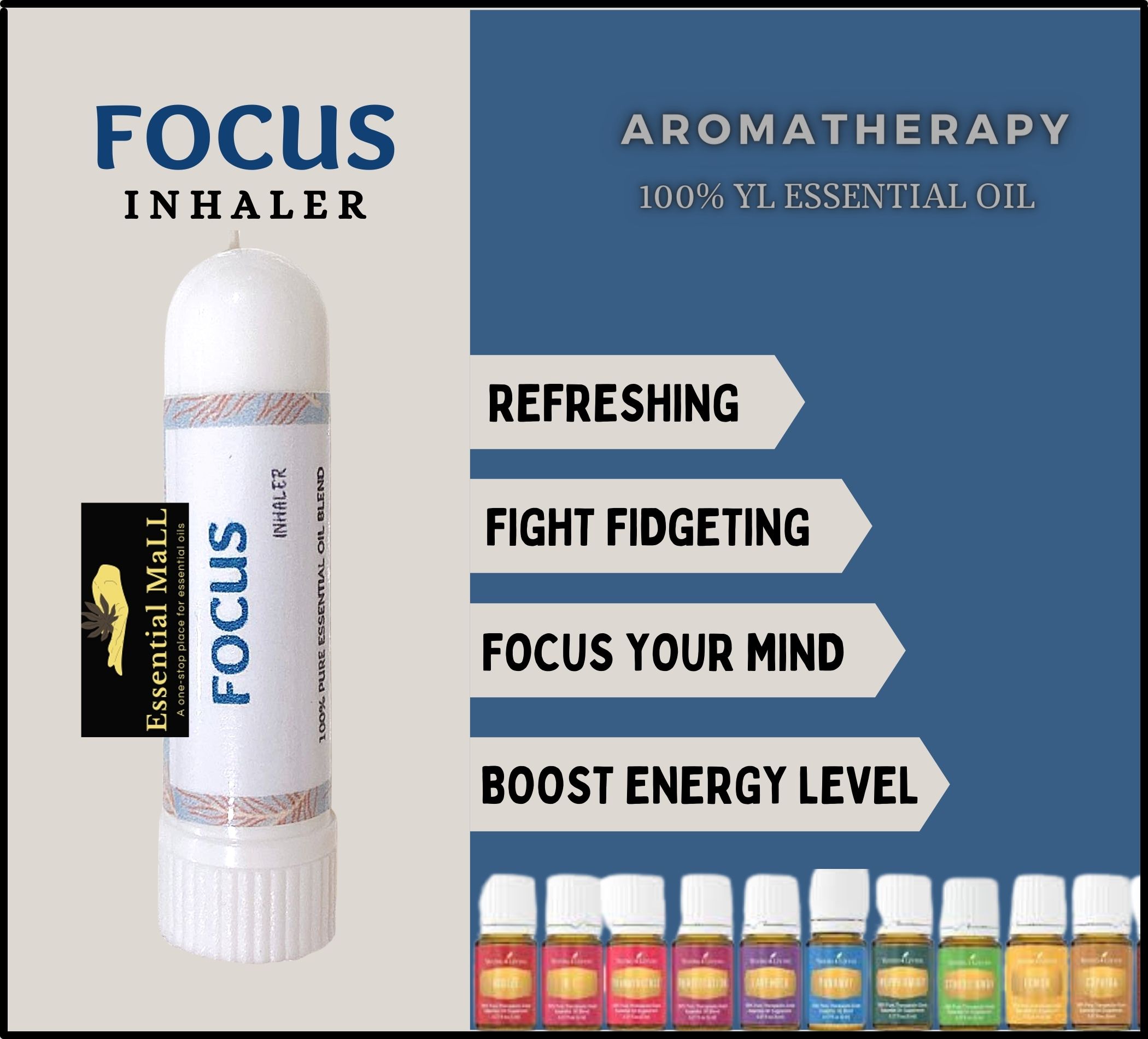 FOCUS YL essential oil inhaler– IMERSE (kreativiti, inspirasi, fokus ...