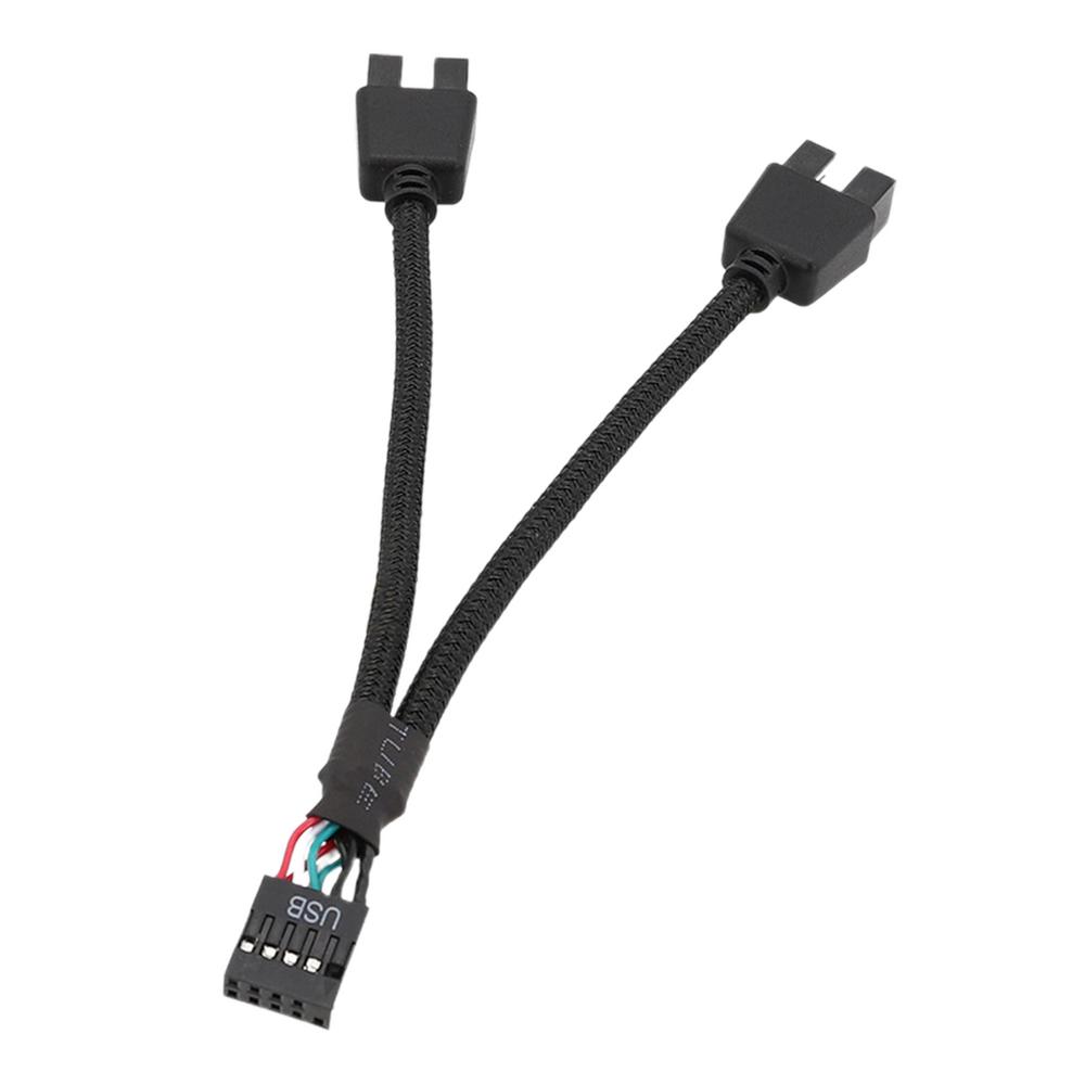 1Pcs Computer Motherboard USB 2.0 Extension Cable 9 Pin 1 Female To 2 ...
