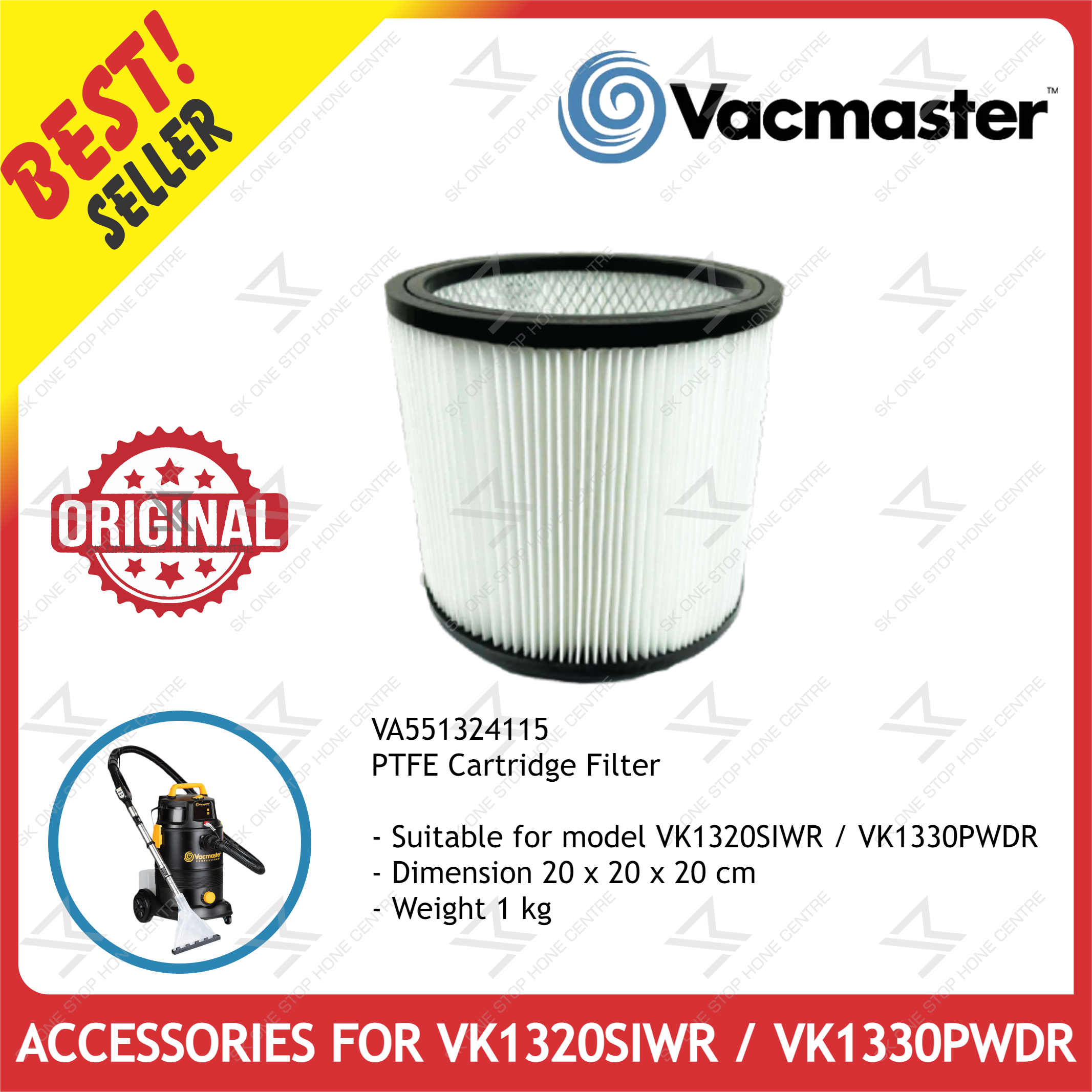 VACMASTER Accessories For VK1330PWDR 30L Multi-Purpose 3 IN 1 Wet & Dry ...