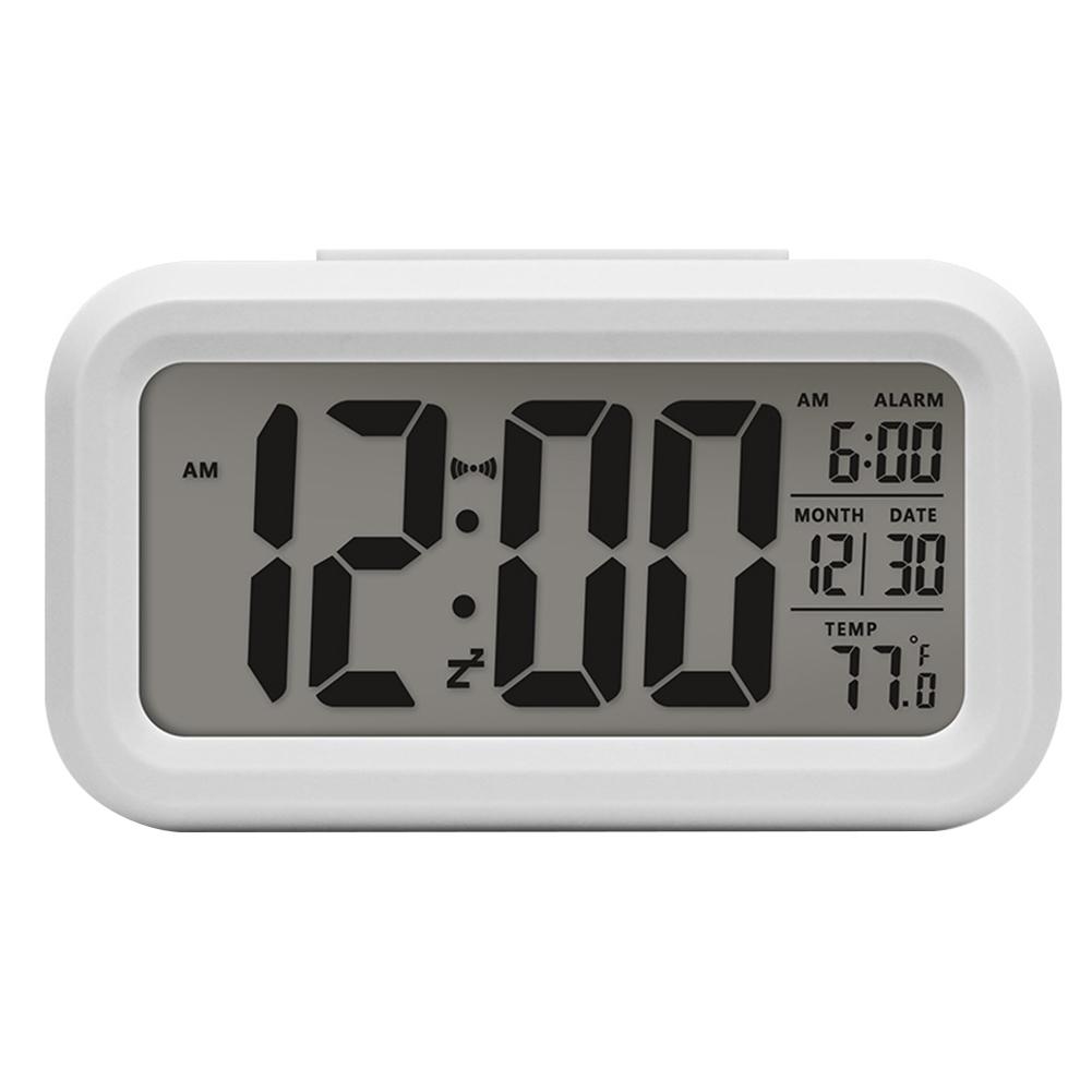 【New Trend】Digital LED Mirror Alarm Clock Desktop Clock Temperature ...