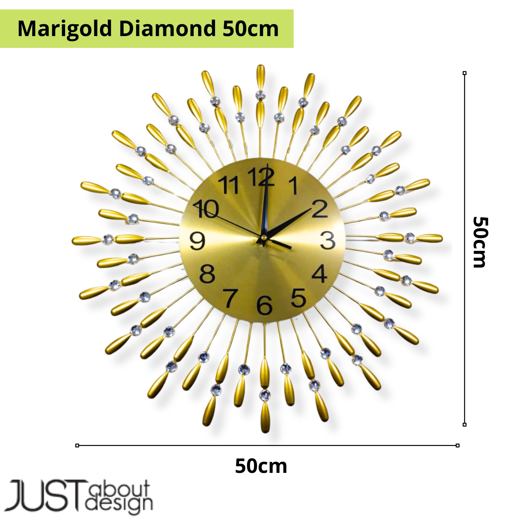 Jam Dinding Besar Ruang Tamu Hiasan Dinding Jam Besi Wall Clock Modern ...