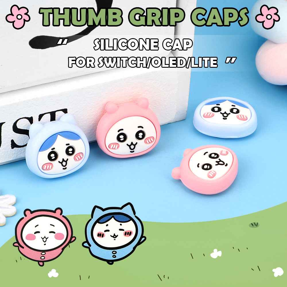 4PCS/Set Chiikawa Cute Silicone Thumb Stick Grip Cap Joystick Cover For ...