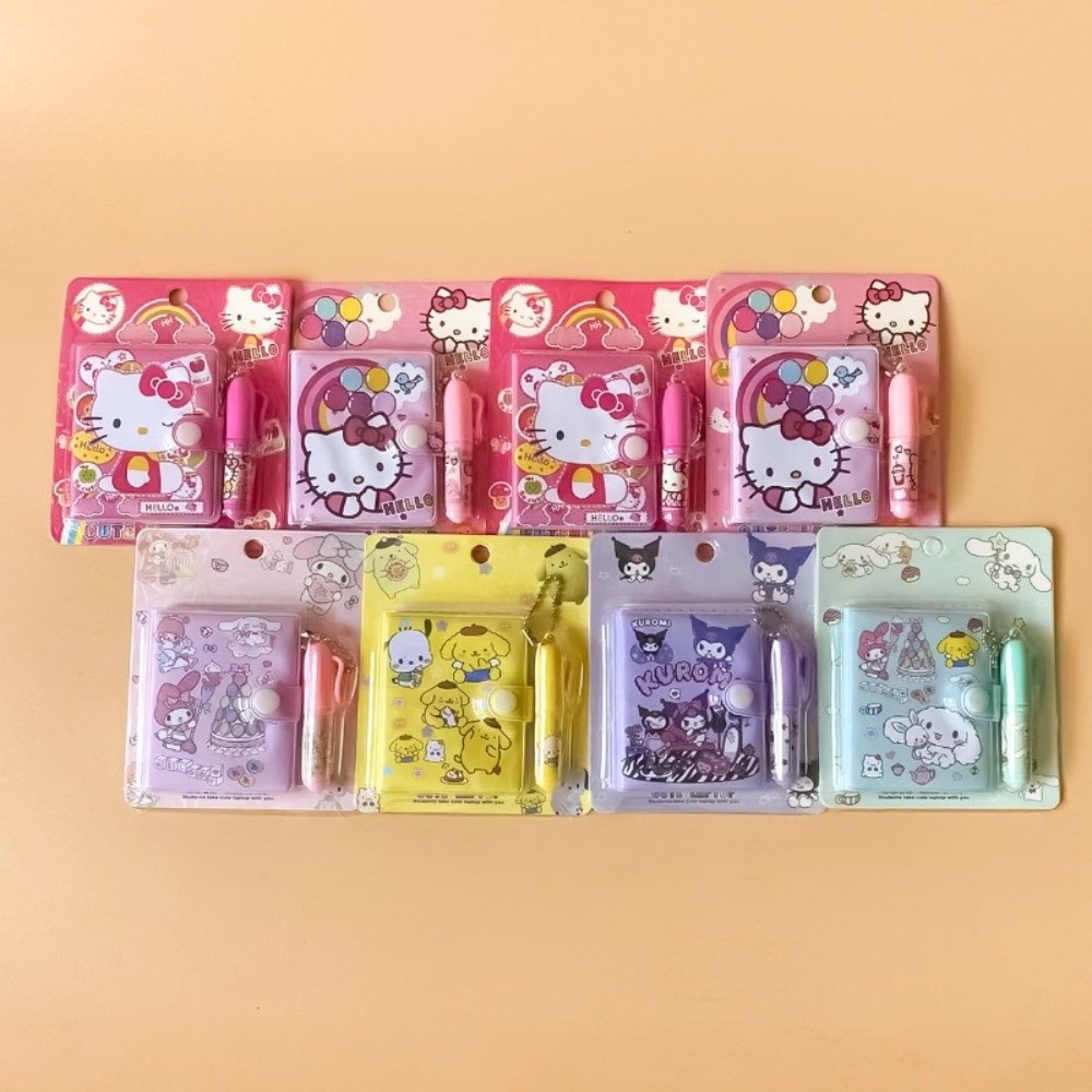 Portable 40 Pages Cartoon Sanrio Set Melody Cinnamoroll Pocket Notebook ...