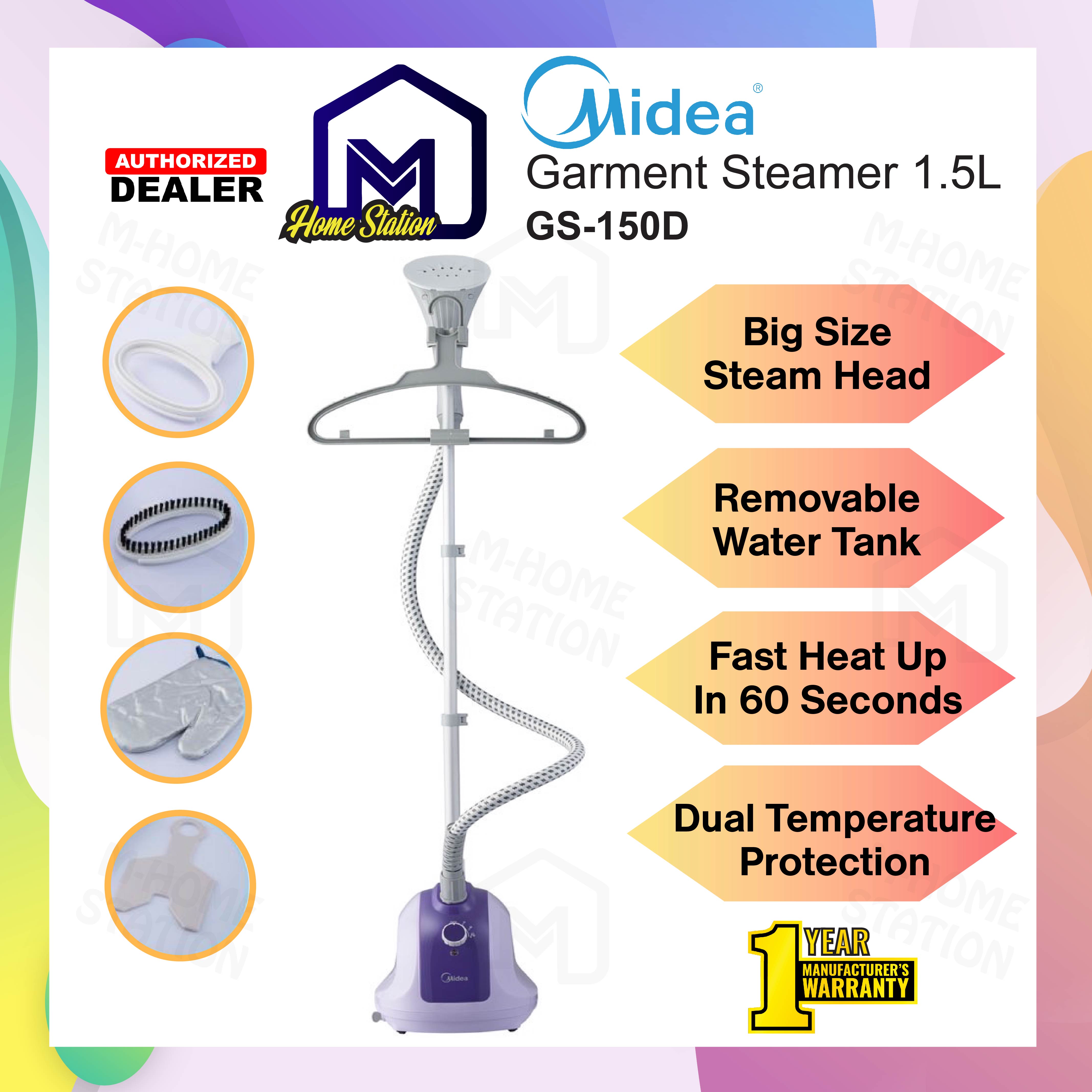 Midea Garment Steamer 2L 1500W 3-Level Upright Steam Iron GS-120D ...