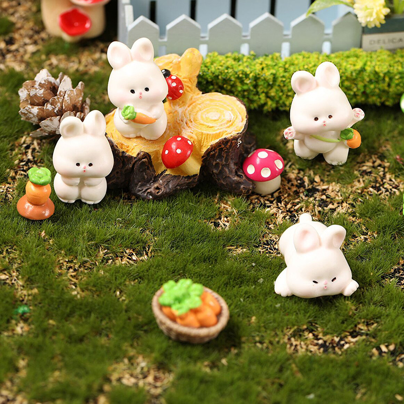 Micro Landscape Cute Animal Cartoon Rabbit Gardening Accessories Year ...