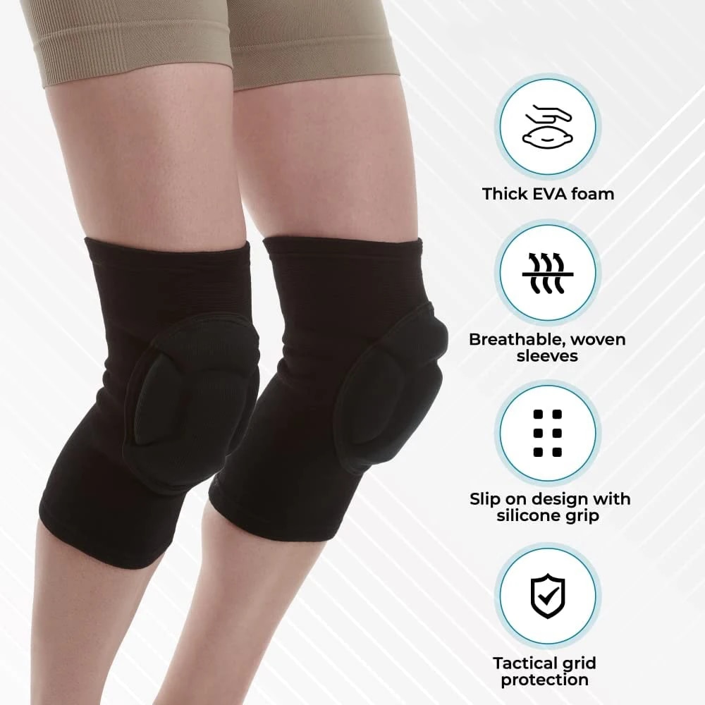 1 Pair Thick Sponge Anti-slip Protective Knee Pads Protective Gear for ...