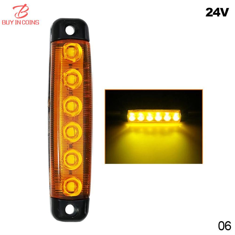 BC 1Pcs Truck Trailer Side Marker Indicators Clearance 6LED 24V Car ...