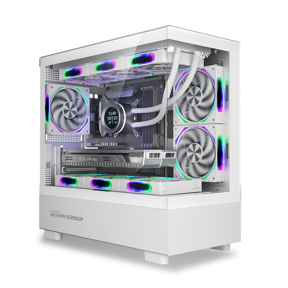 Armaggeddon Aquaron Duplex PRO MATX Dual Chamber PC Case with Tempered ...