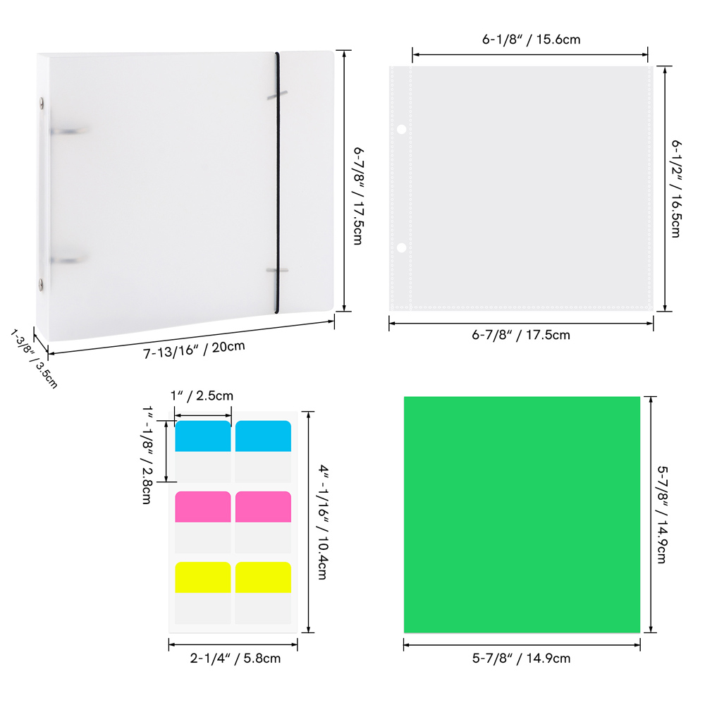 6x6 Stencils Storage Folder Die Storage Book Binder Divided Page ...