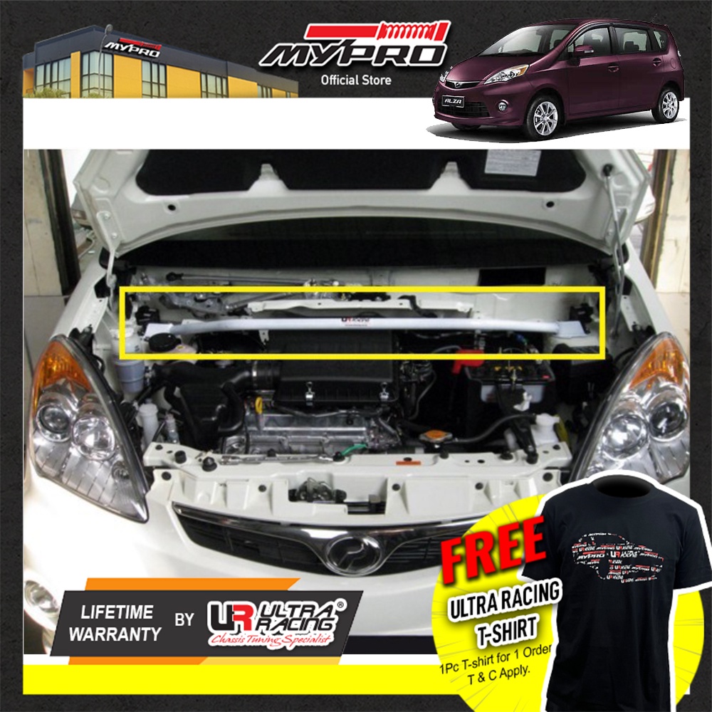 Perodua Alza 2009+ M500 Front Tower Strut Bar 2 Points Car Vehicle ...