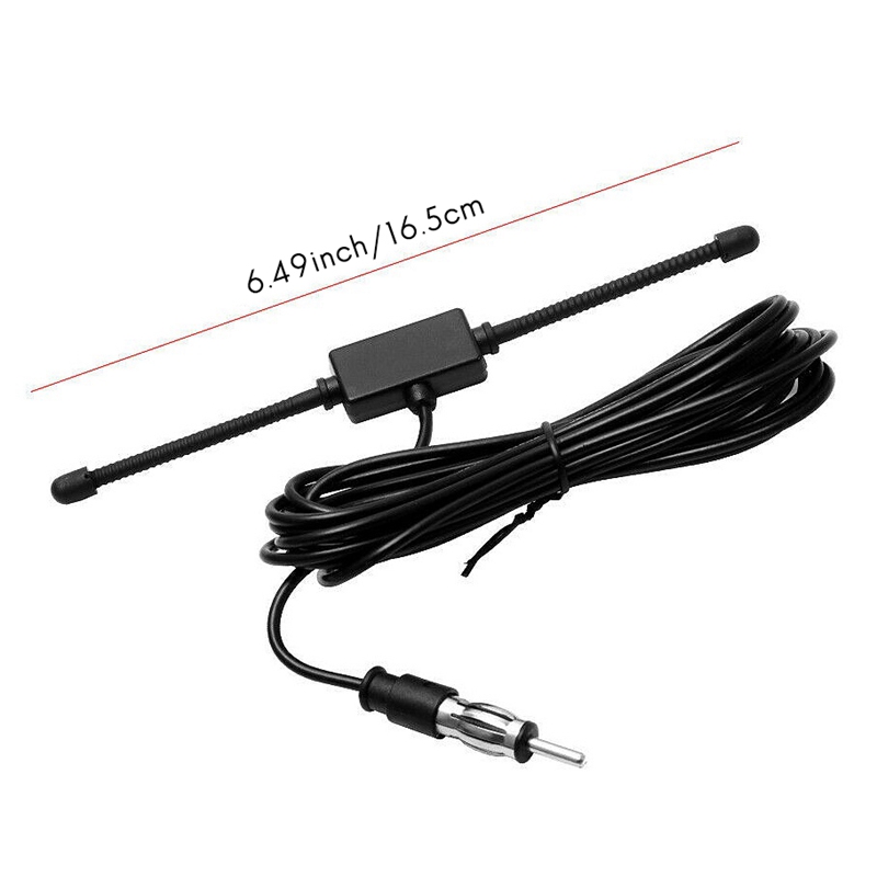 (GQWJ) 1X Black Universal Car Boat Stereo AM FM Dipole Antenna Adhesive ...