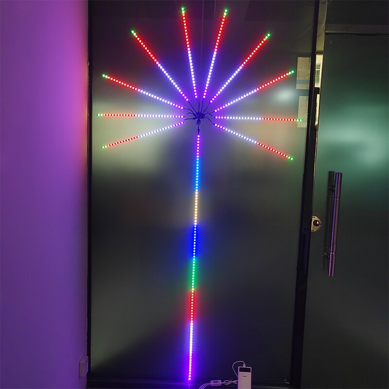 Fireworks LED Strip Light RGB Festoon Fairy Light Music Control Meteor ...