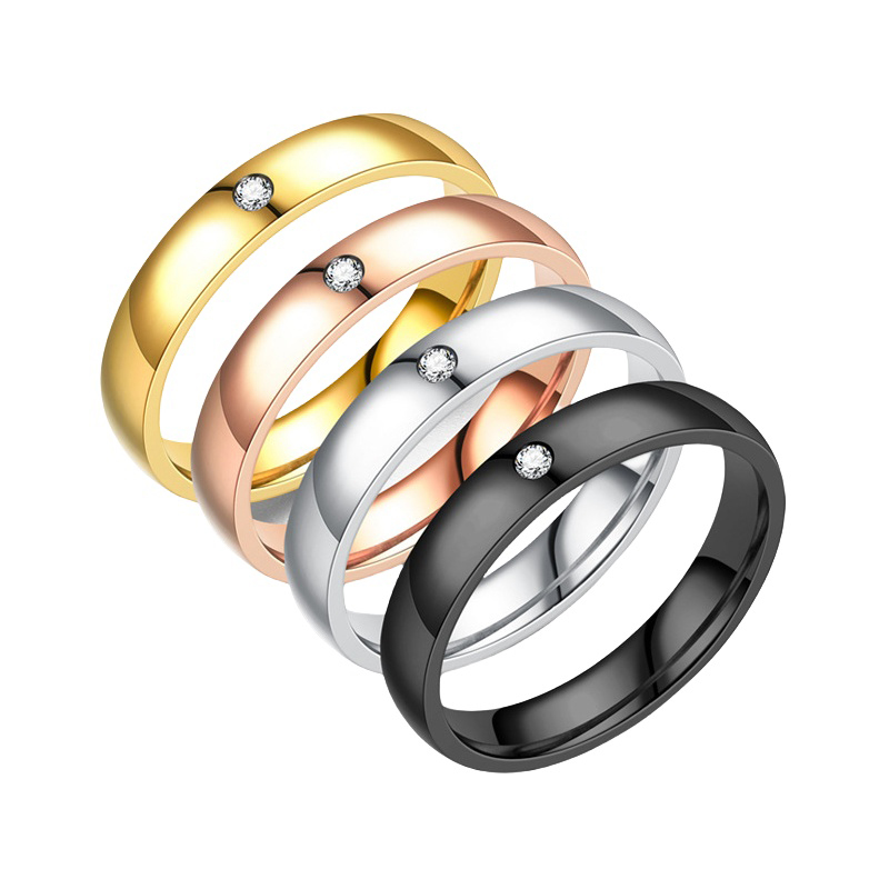 Simple Wedding Rings Versatile Titanium Steel Ring For Men Women Fashion Trendy Couple Finger ...