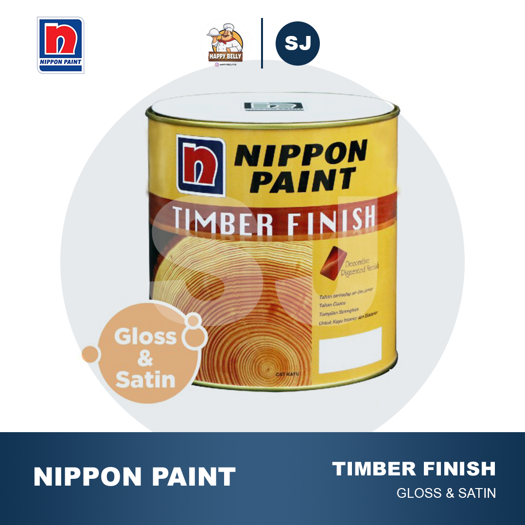 TIMBER FINISH (TINTING) -1L- CAT VARNISH KAYU TRANSPARAN GLOSS NIPPON ...