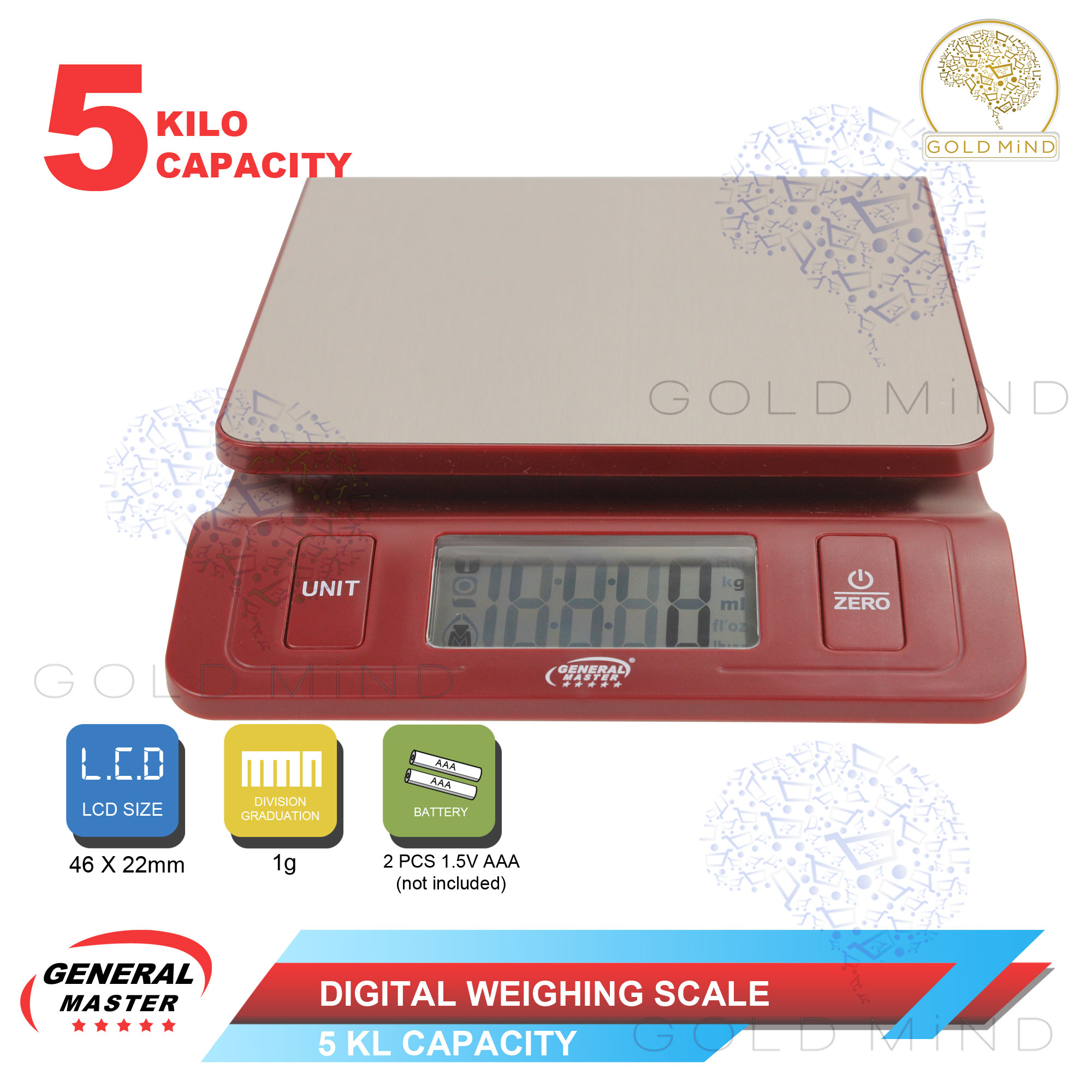 General Master Digital Weighing Scale 5KG | Lazada PH