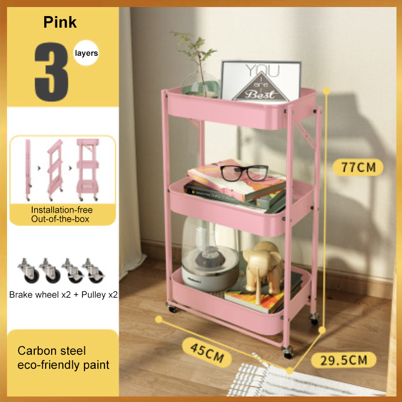 [SG Ready Stocks] Foldable Rack with Wheel Movable for Living Room ...