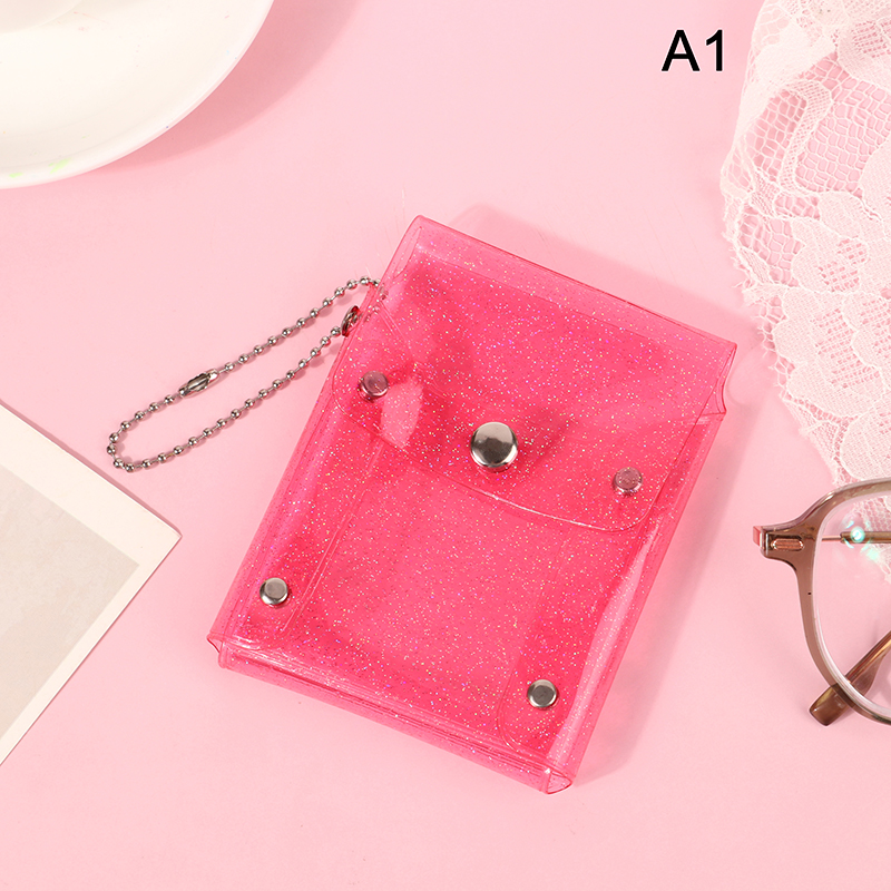 Fashion Glitter Transparent Coin Purse PVC Photo Card Wallet For Girls ...
