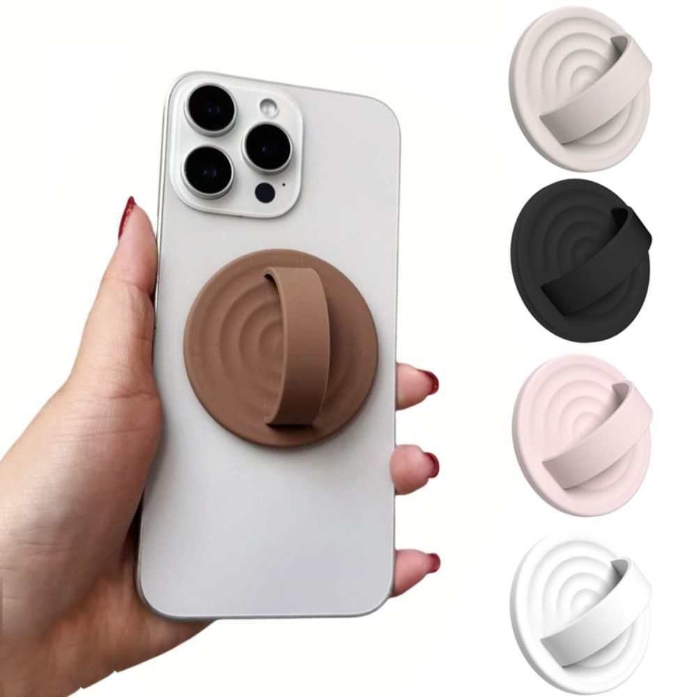 Universal Silicone Magnetic Phone Grip Solid Color Soft Finger Loop ...