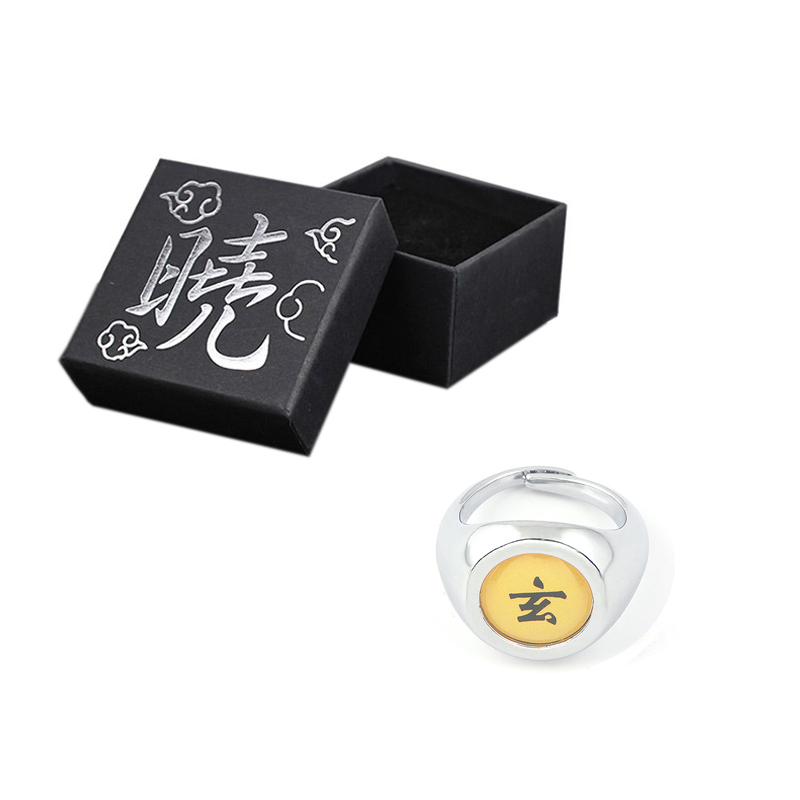 Anime Naruto Ring Shippuden Alloy Akatsuki Member Cosplay Ring Uchiha ...